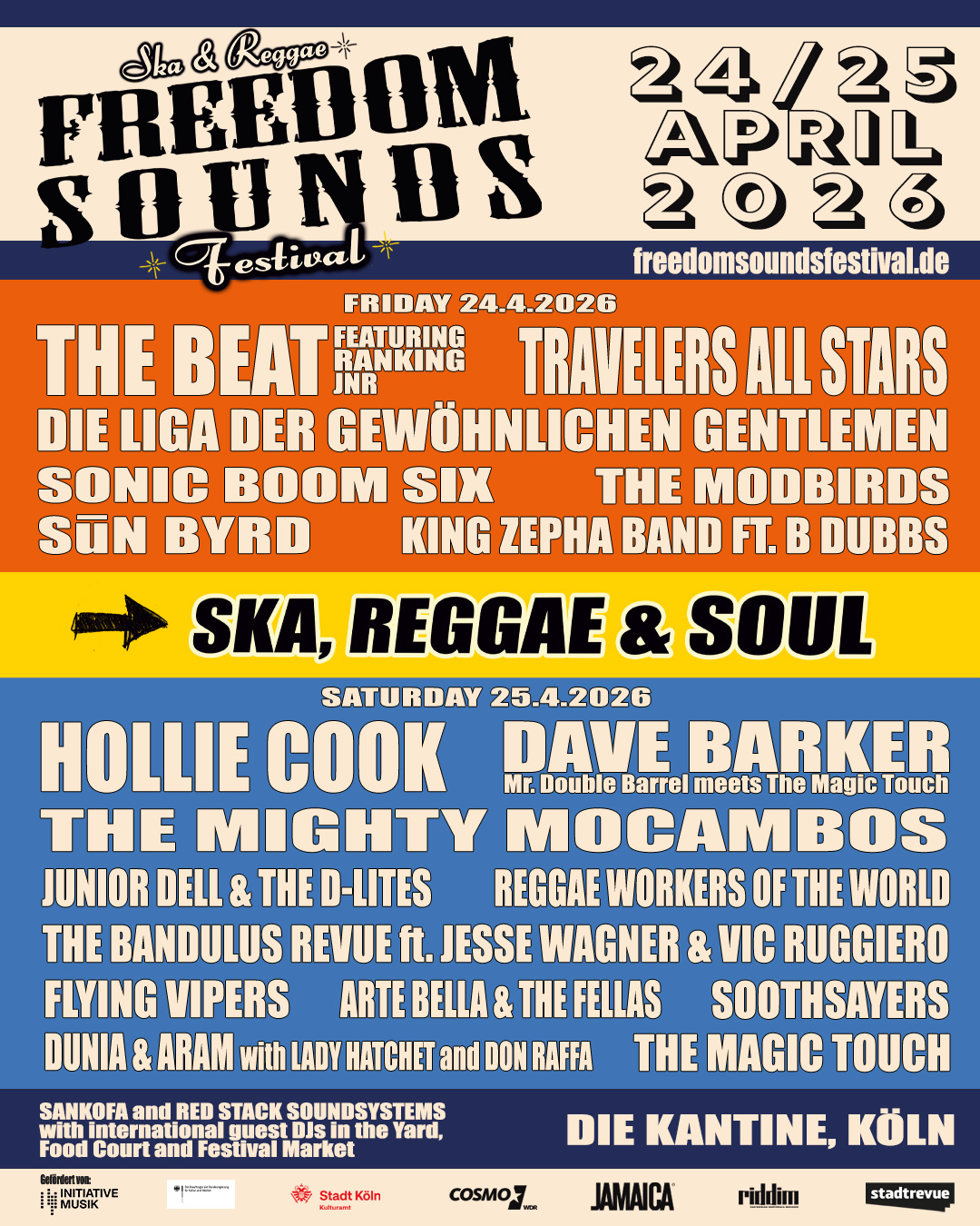 Line-up FREEDOM SOUNDS 2026 - Freedom Sounds Festival